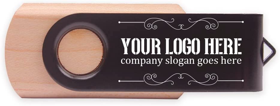 Wholesale 10PCS 8GB Bulk Pack Custom Logo Wooden USB Flash Drives Swivel Thumb Drive Memory Stick, DIY Personalized 10PCS 8GB Wood Swivel USB Memory Stick with Custom Logo Engraved