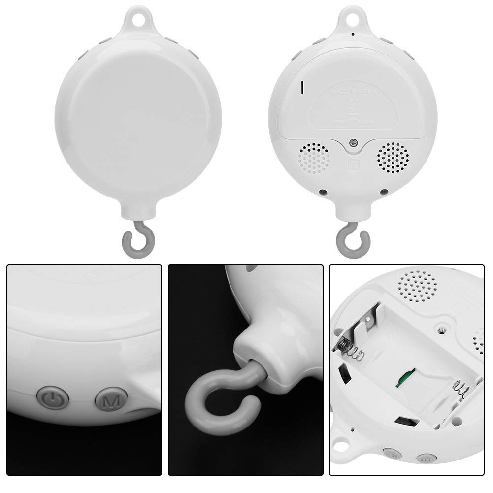 Mobile Bed Bell with 12pcs Sweet Melodies Baby Crib Bed Hanging Musical Bell for Infant Sleeping Electric Music Box