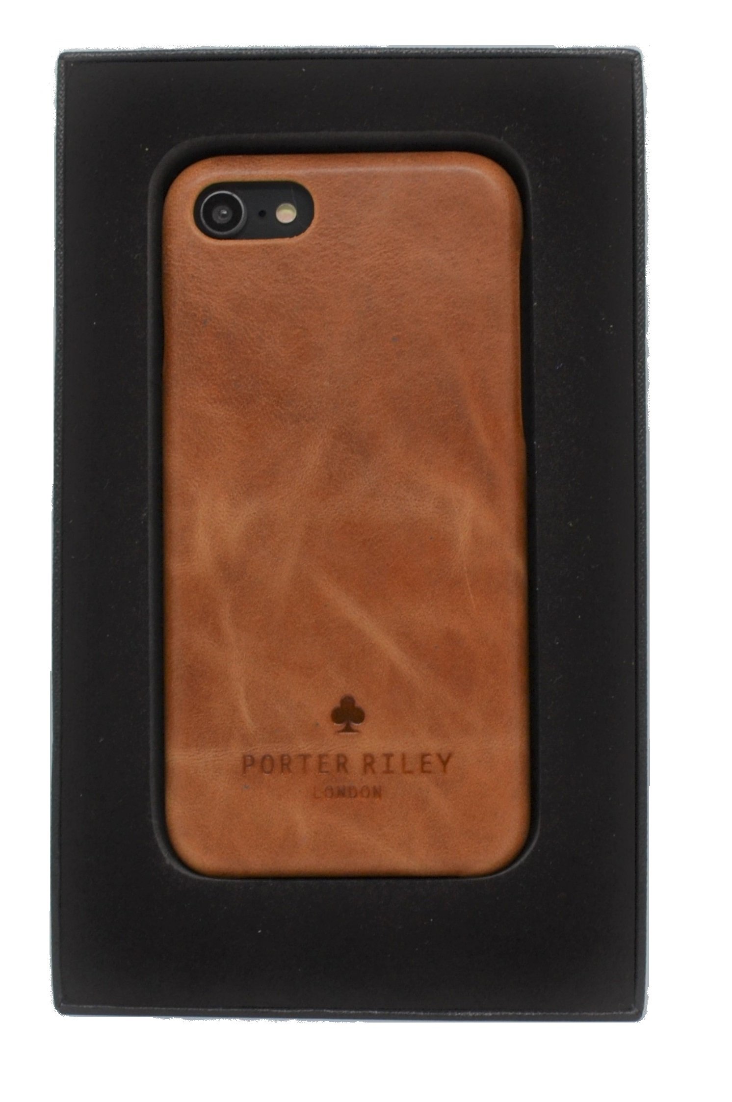 Porter Riley - Leather Case for iPhone SE 2022/20 and iPhone 8 / iPhone 7. Premium Genuine Leather Slimline Back Case (Tan)