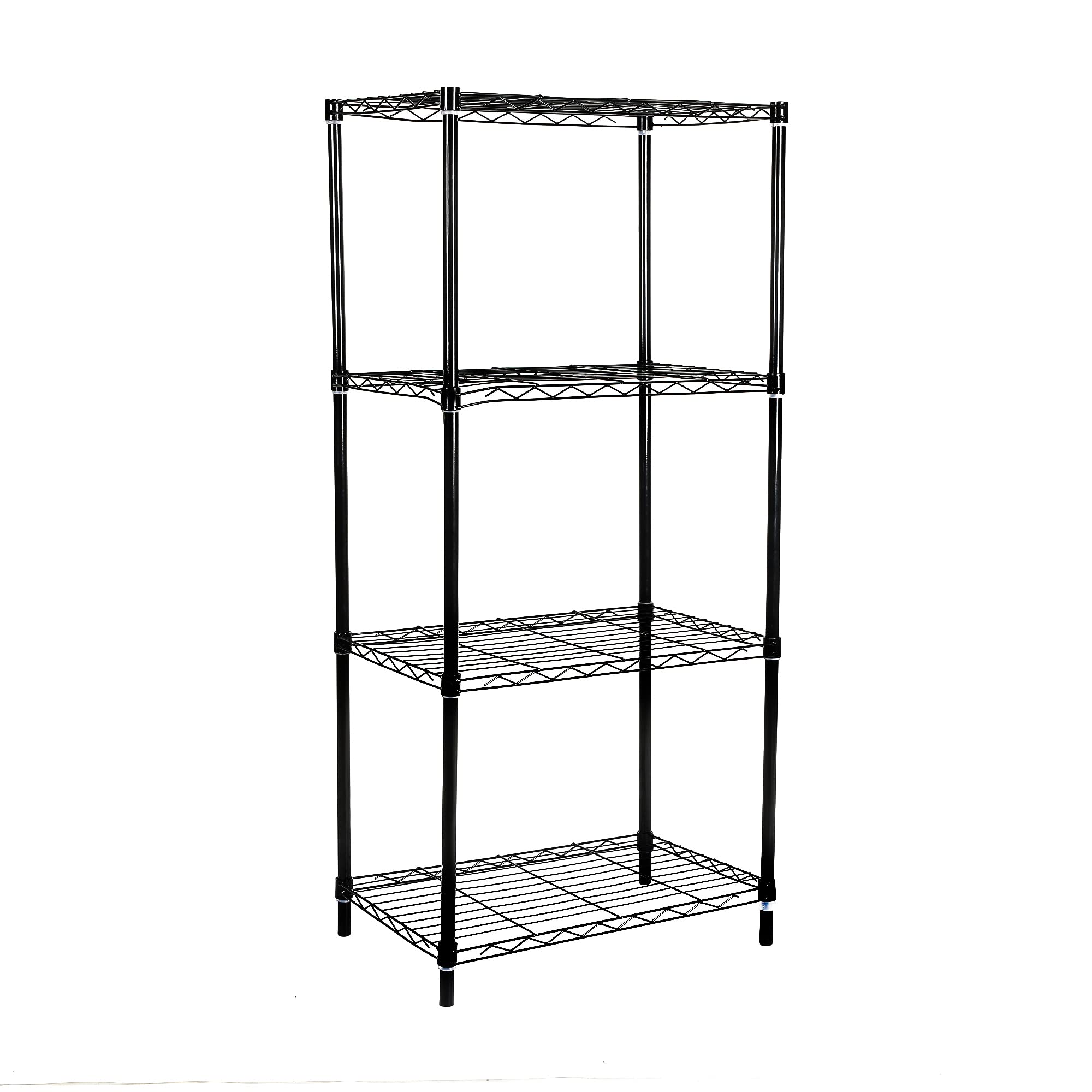 GIA Home Series 4 Tier Wire Shelving Unit Standing Storage Metal Shelves for Kitchen&Bathroom,Set of 1,Black
