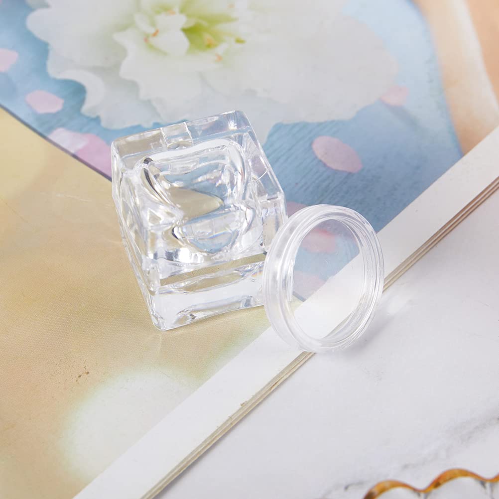 5Pcs Empty Plastic Cosmetic New Clear Refillable Plastic Heart Shape Pot Jars Bottles Make up Cosmetic Containers with Lids for Face Cream Lotion Eye Shadow Lip Balm