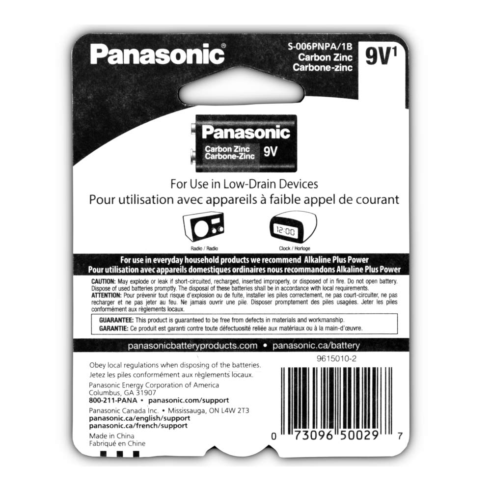 Panasonic Super Heavy Duty 9 Volt 1 Pack