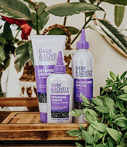 SOFT SHEEN/CARSON INC Dark and Lovely for Protective Style Cleansing Water and Cream Detangler Kit Shampoo with Aloe and Conditioner with Avocado and Peppermint 2 Count