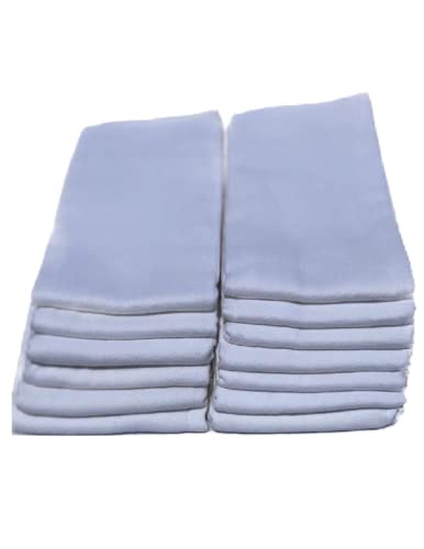 Elegance Diaper, Prefolds Cloth Diaper (Regular 4x6x4) 12 Pack 100% Cotton (WHITE)