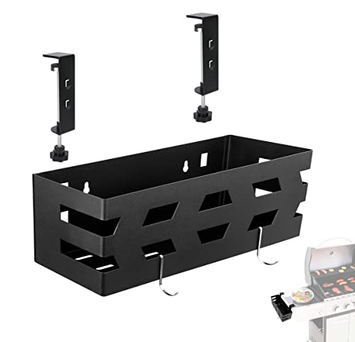 Griddle Caddy for 28" 36" Blackstone Griddle, DEWVIE No Drilling Removable Grill Caddy BBQ Accessories Space Saving Storage Box Organizer