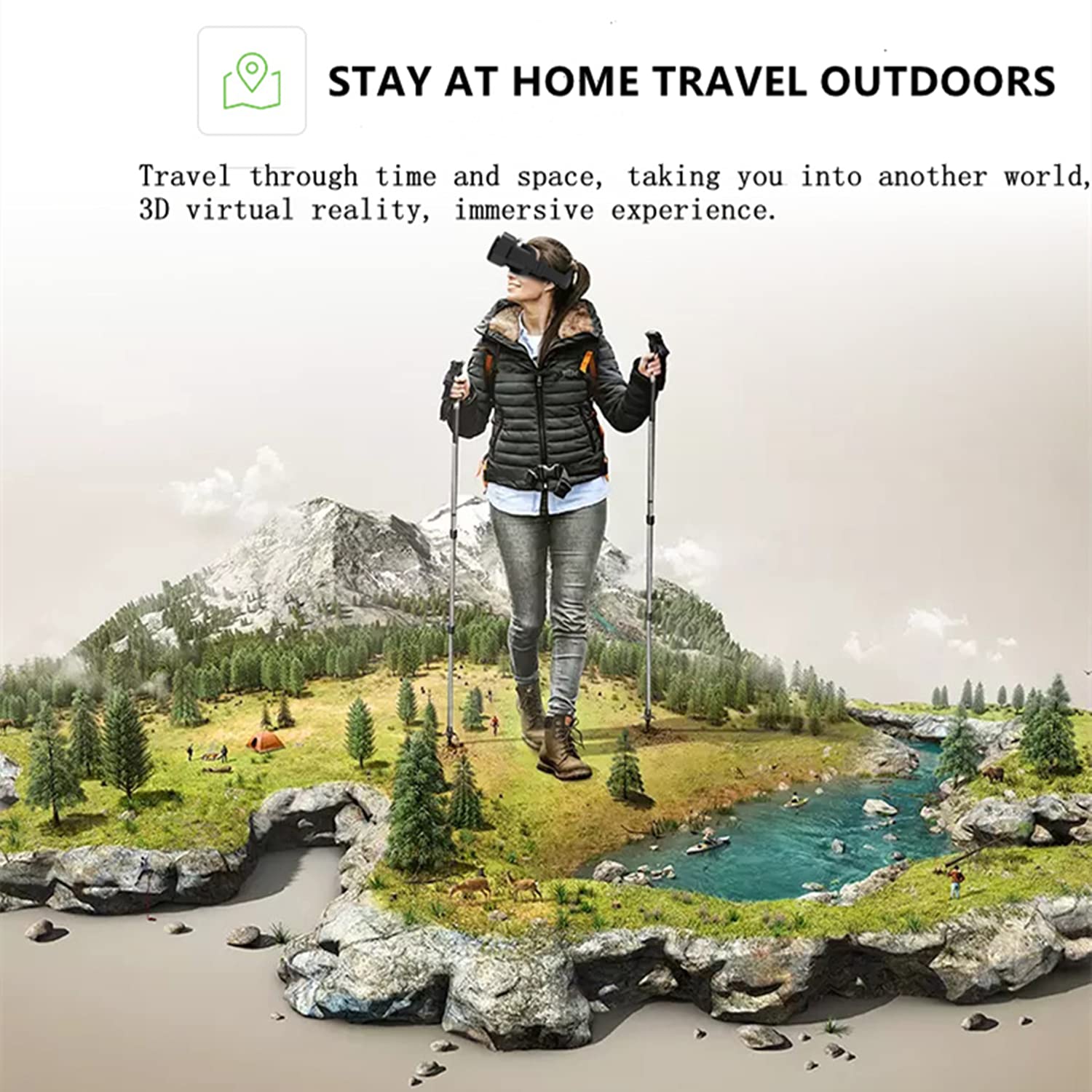 3D VR Headset with Controller, Virtual Reality Glasses with Blu-ray Eye Protected Light & Small, Watch Movies, Video & Play Game, Support 4.7-7.0” Smartphone. (with Remote Control)