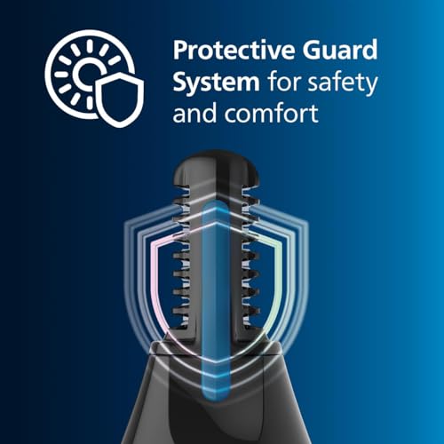 Nose Hair Trimmer, Series 3000 Nose, Ear and Eyebrow Trimmer Showerproof with Protective Guard System, Battery-Operated, No pulling Guaranteed - NT3650/16