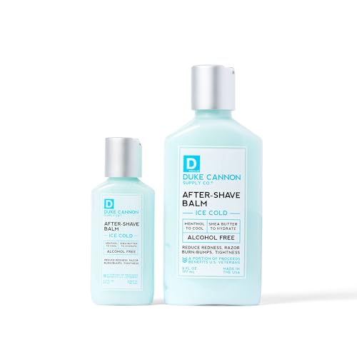 Duke Cannon Supply Co. Ice Cold Cooling Effect After-Shave Balm - Closes Pores and Soothes Skins to Prevent Irritation, 2.3 Fl oz.