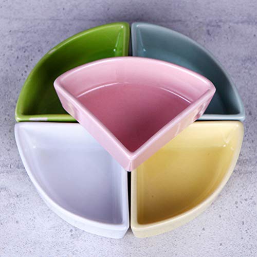 POPETPOP Hamster Bowl Ceramic Chewing Food Dish Water Bowl for Small Rodents Gerbil Hamsters Mice Guinea Pig Cavy Hedgehog Small Animals (Random Color)