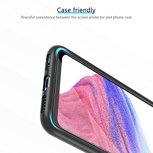 OMOTON [4 Pack] Screen Protector Compatible with Samsung Galaxy A53 5G - Easy Installation/Bubble Free/Tempered Glass for Galaxy A53/ A52 Series