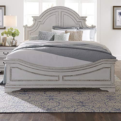 Liberty Furniture INDUSTRIES Magnolia Manor Panel Bed, Queen, Antique White