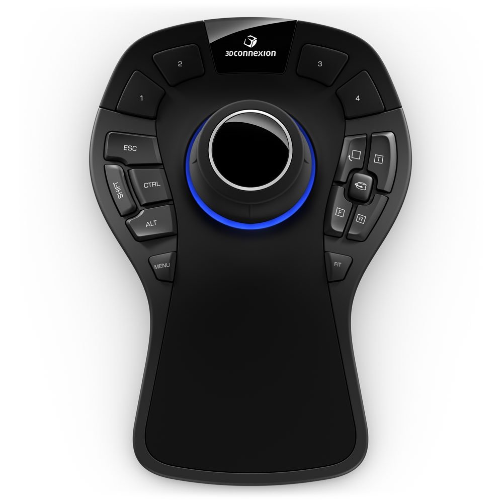 3DConnexion 3DX-700040 SpaceMouse Pro 3D Mouse Keyboard Pro with Numpad, US (QWERTY)