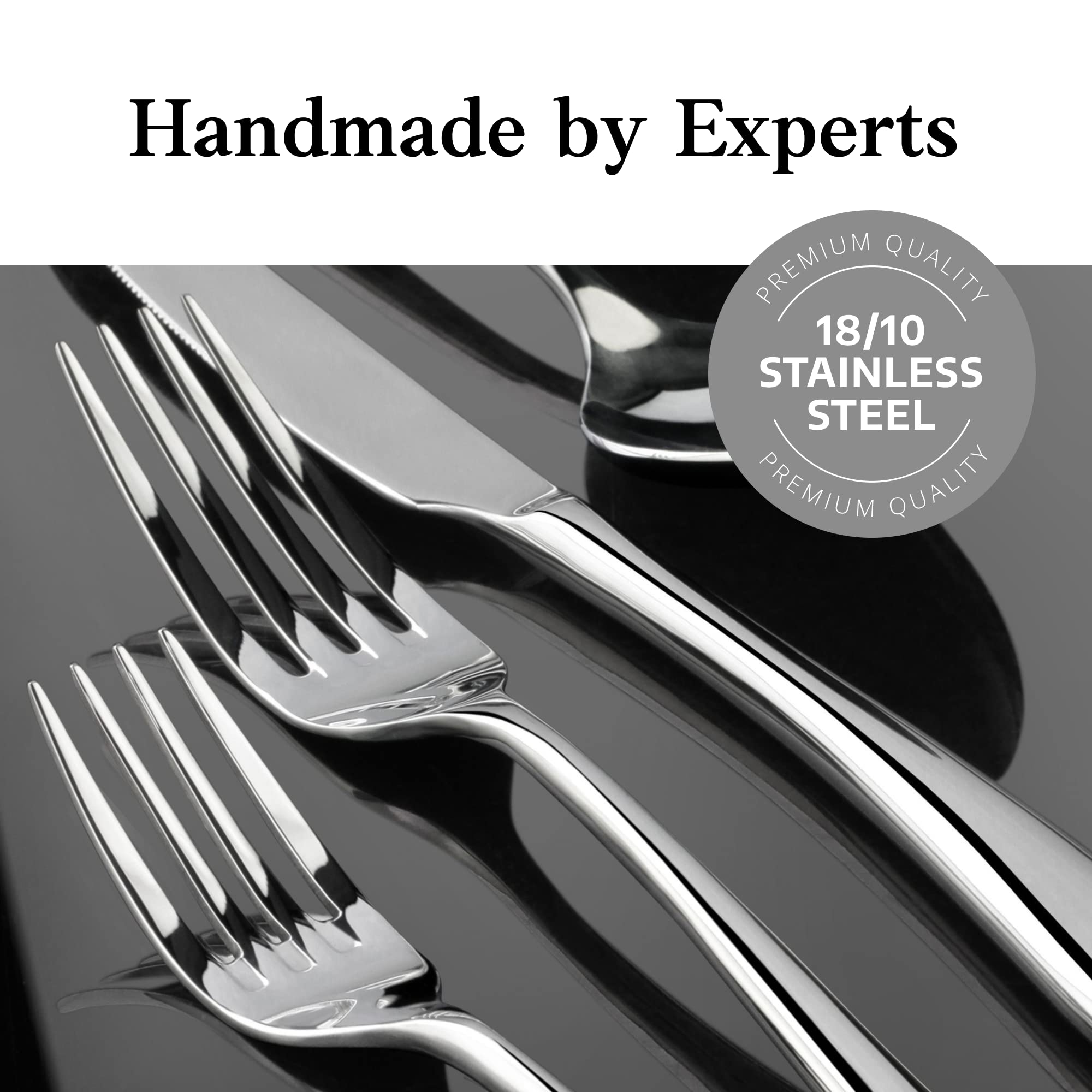 Artaste 56501 Rain II Forged 18/10 Stainless Steel Salad Fork, 7-Inch, Set of 12