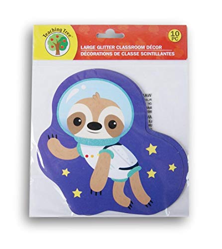Sloth Astronaut Cut-Outs -Classroom Decor Paper Shapes - 10 Count