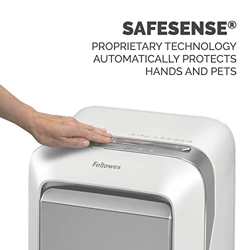 Fellowes LX21M 16 Sheet P-4 Micro-Cut, Heavy Duty Paper Shredder for Office, 100% Jam Proof (White)