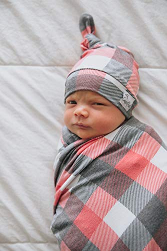 Large Premium Knit Baby Swaddle Receiving Blanket "Jack" by Copper Pearl