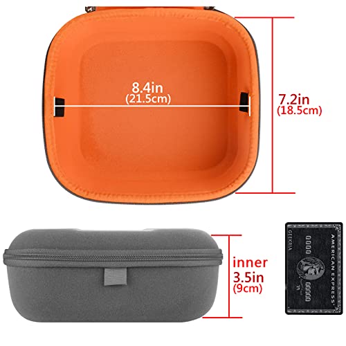Geekria Shield Gaming Headset Case for Large Over-Ear Headphones, Replacement Hard Shell Travel Carrying Bag with Cable Storage, Compatible with Sony, Sennheiser, Turtle Headsets (Grey)
