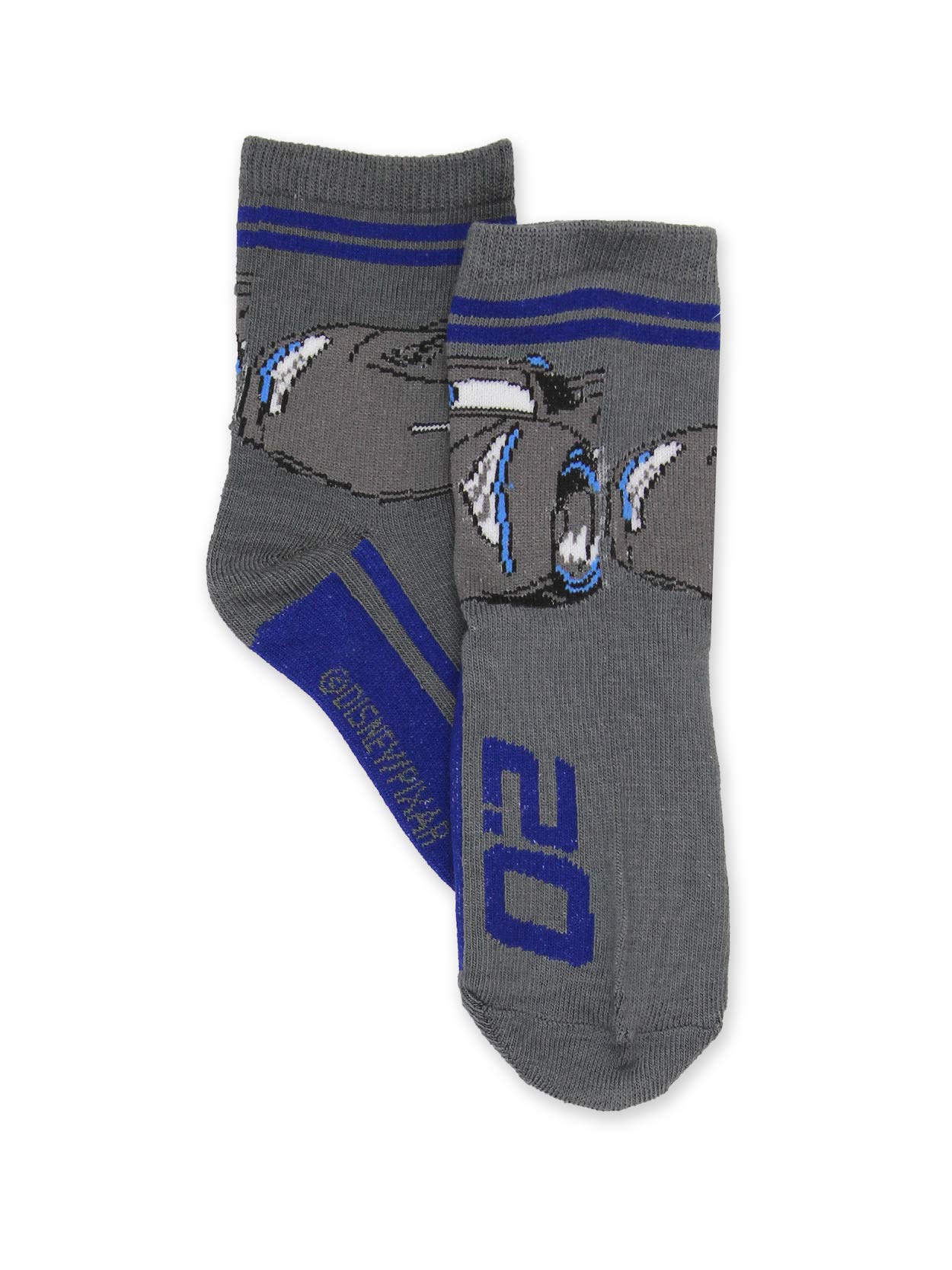 Disney Cars 3 Boys Toddler 5 pack Crew Socks (Shoe: 7-10 (Sock: 4-6), Grey/Multi Crew)