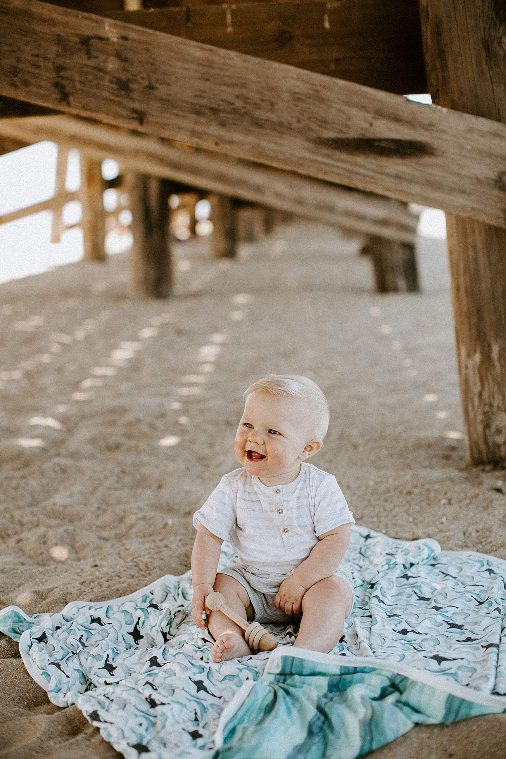 Kai Copper Pearl Three-Layer Baby Blanket: Soft Quilt for Boys & Girls | Breathable, Cozy Toddler Blanket | Newborn Quilt | 46x46 Premium Polyester/Rayon