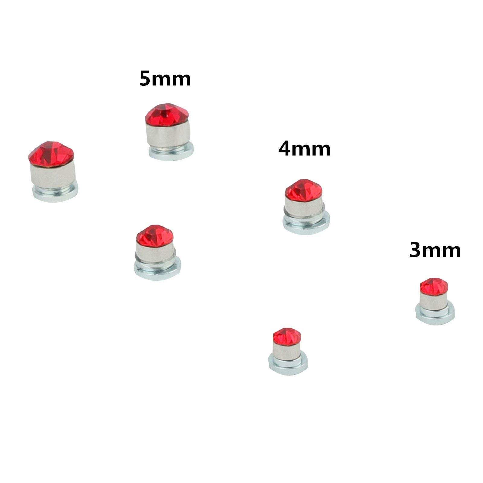 3mm Crystal Magnetic Stud Earring Magnet Nose Ear Lip Stud for Unisex Non Piercing Tragus Nose Stud(8 Pairs Multi)