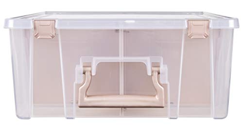 ArtBin Super Satchel Compartment Box - Stackable Durable Art Storage with 8 Removable Compartments, Smart Closure, and Portable Design for Craft Supplies, Threads, Ribbons, Paint Tubes