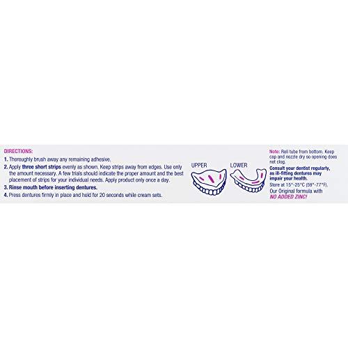Effergrip Denture Adhesive Cream, Extra Strong Holding Power, 2.5 oz