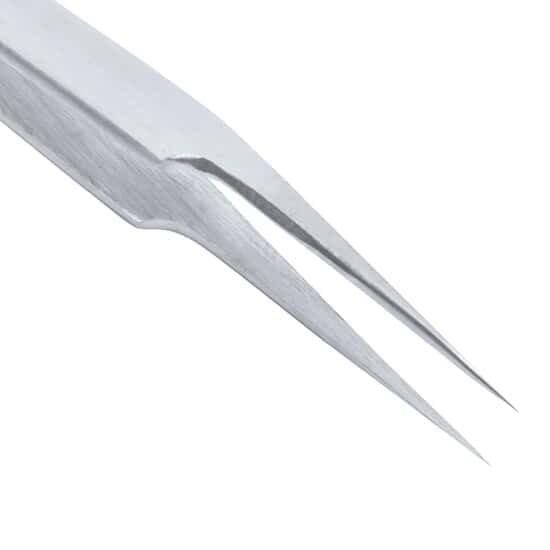 Cole-Parmer Essentials Precision Stainless Steel Tweezers, Oblique Fine Point Tips, 5A-SA, 115mm