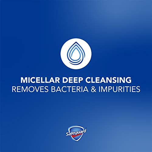Safeguard Liquid Hand Soap, Washes Away Bacteria, Micellar Deep Cleansing, Fresh Clean Scent, 25 Oz (Pack of 4)