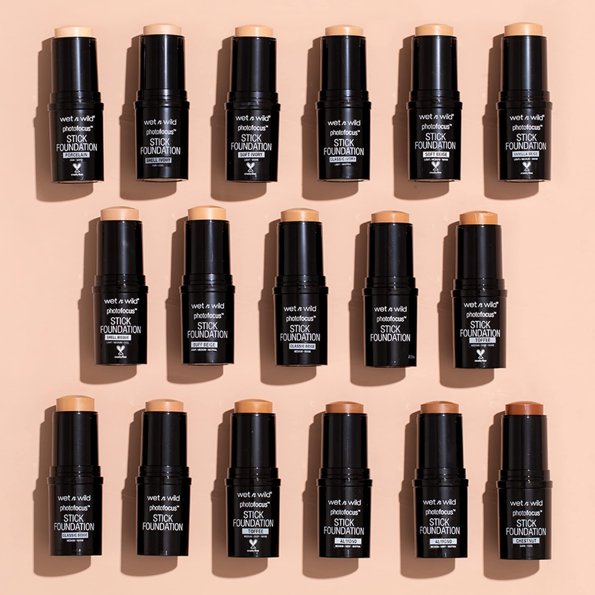 wet n wild Photo Focus Matte Foundation Stick Makeup, Soft Ivory | Vegan & Cruelty-Free