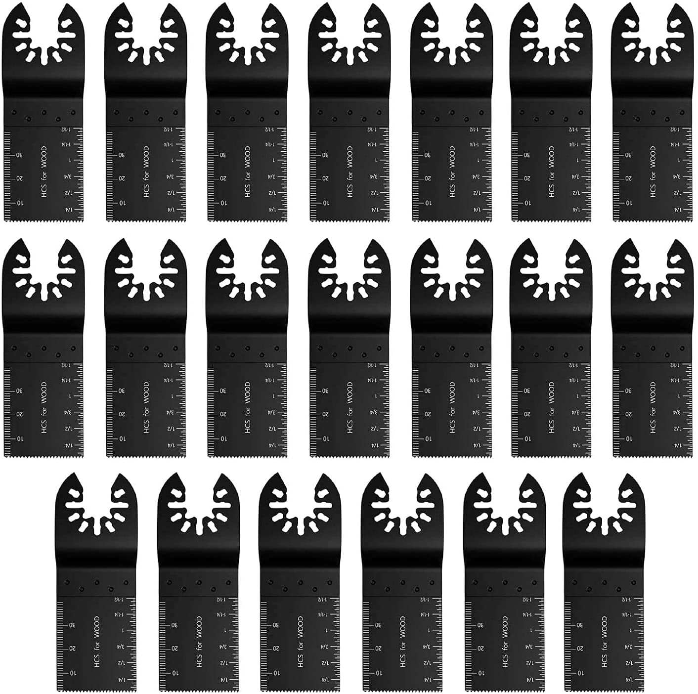 20PCS Wood Oscillating Multitool Saw Blades Universal Quick Release Saw Blades for Fein Porter Cable Black & Decker Bosch Craftsman Ridgid Ryobi Makita Milwaukee Dewalt Rockwell