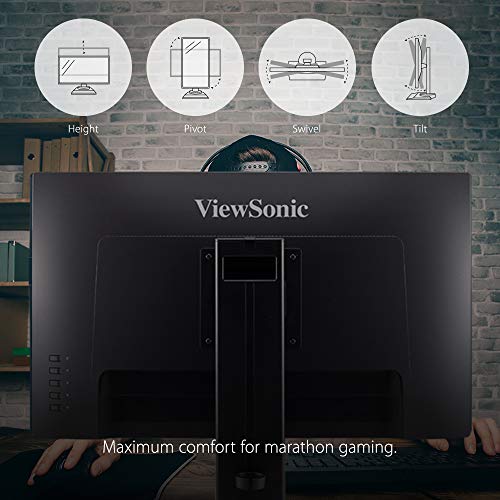 ViewSonic XG2405 24 Inch 1080p 1ms 144Hz IPS Gaming Monitor with FreeSync Premium, Eye Care, Advanced Ergonomics, HDMI and DP for Esports