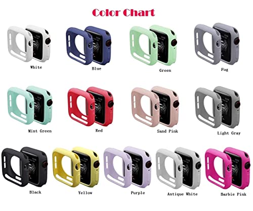 Hontao Ultra Thin Soft TPU Shockproof Bumper Case for iWatch Apple Watch Series SE 6/5/4 Black 44mm