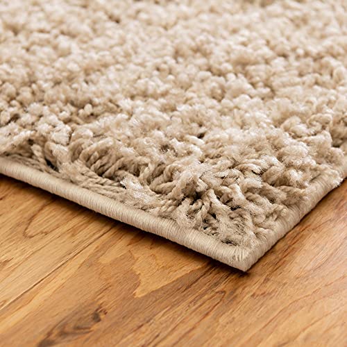 Rugs.com Everyday Shag Rug – Taupe Shag Rug Perfect for Bedrooms,Dining Rooms,Living Rooms and More,Beige,7'x10'