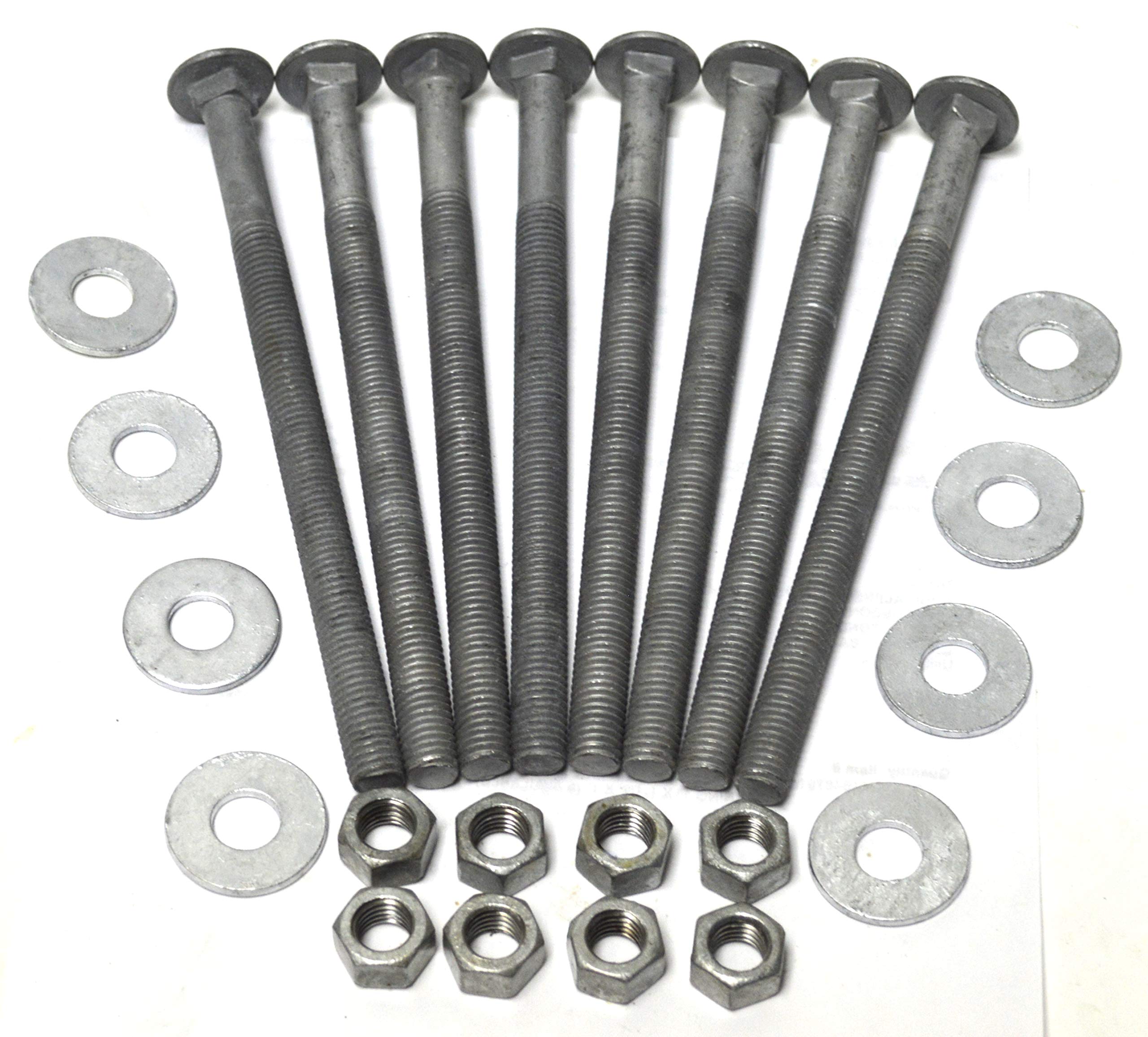 Dock Hardware 1/2" x 8" Galvanized Carriage Bolt Set (Pack of 8)