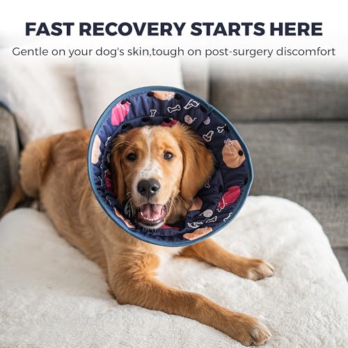 Ejona's furryfamily - Comfy Adjustable Dog & Cat Cone - Soft Dog Cone Collar Alternative After Surgery Large, Medium, Small - Dog Recovery Collar, XS