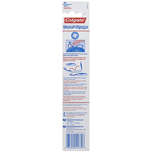 Colgate Travel Toothbrush, Soft - Colors may Vary (Pack of 6)
