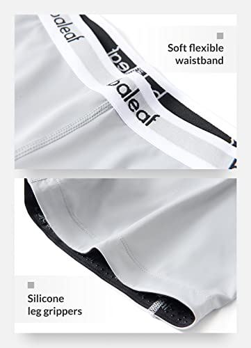 BALEAF Men's Cycling Underwear 4D Padded Bike Shorts Padding Road Biking Bicycle MTB Liner Shorts Spin Underpants, Grey L