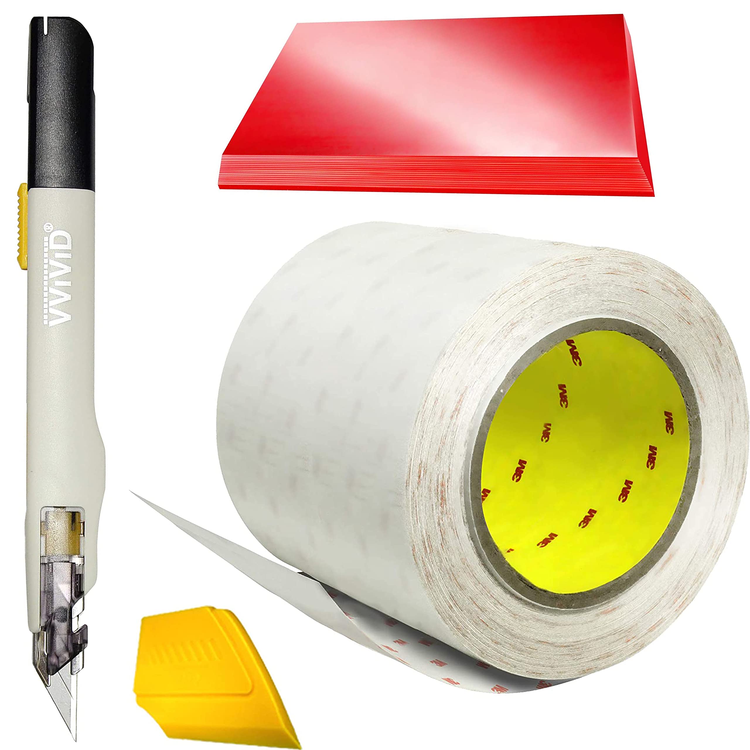 3M Paint Protection roll with Tool Kit. 6 inch x 120 inch with Detailer, Precision Blade and Wet Apply Squeegee