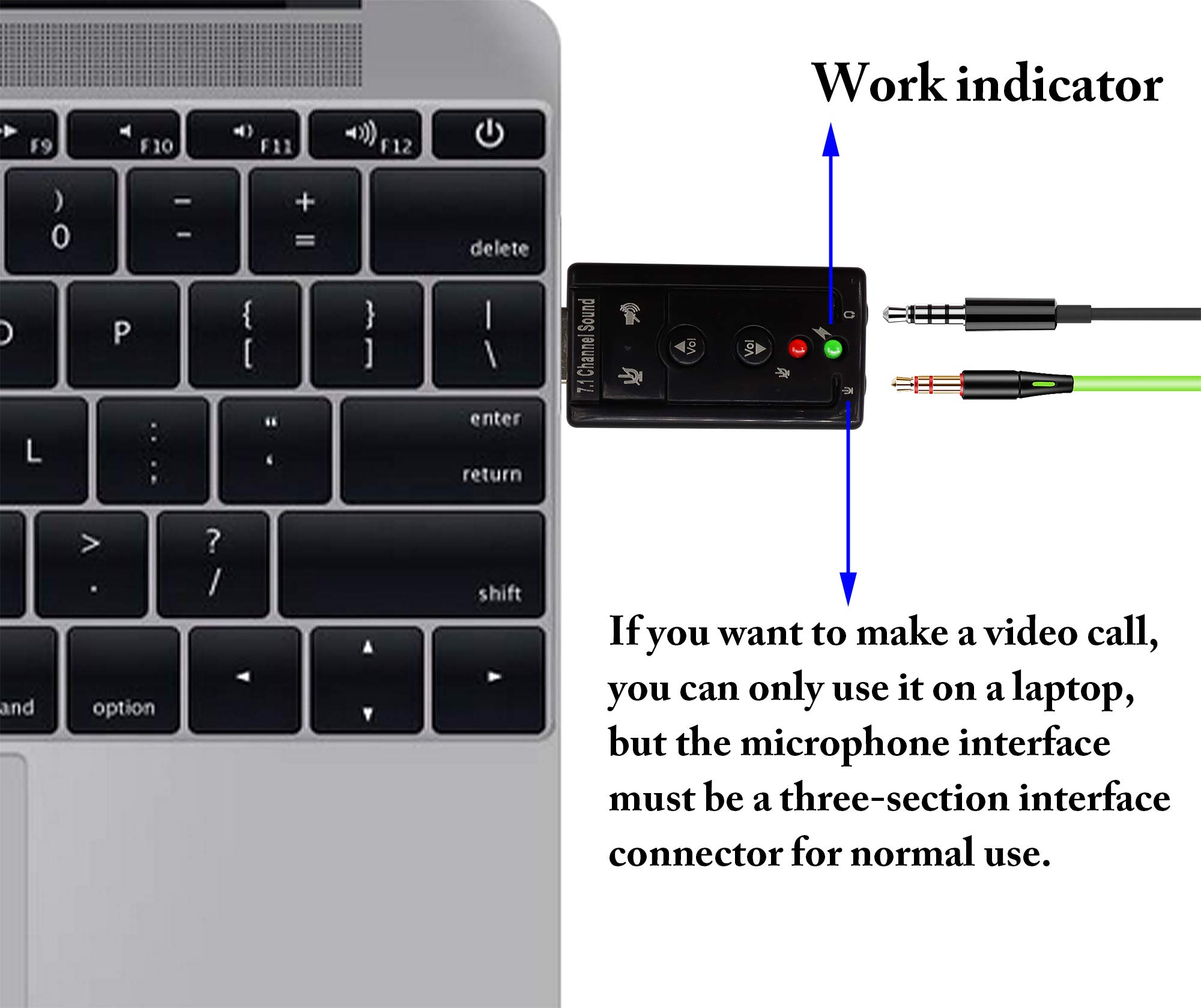 zdyCGTime Hi-Speed USB 2.0 7.1-Channel Virtual USB 3D Stereo Audio Adapter External Sound Card with 3.5 mm Audio and Microphone Ports, Internal Amplifier and Volume Controls