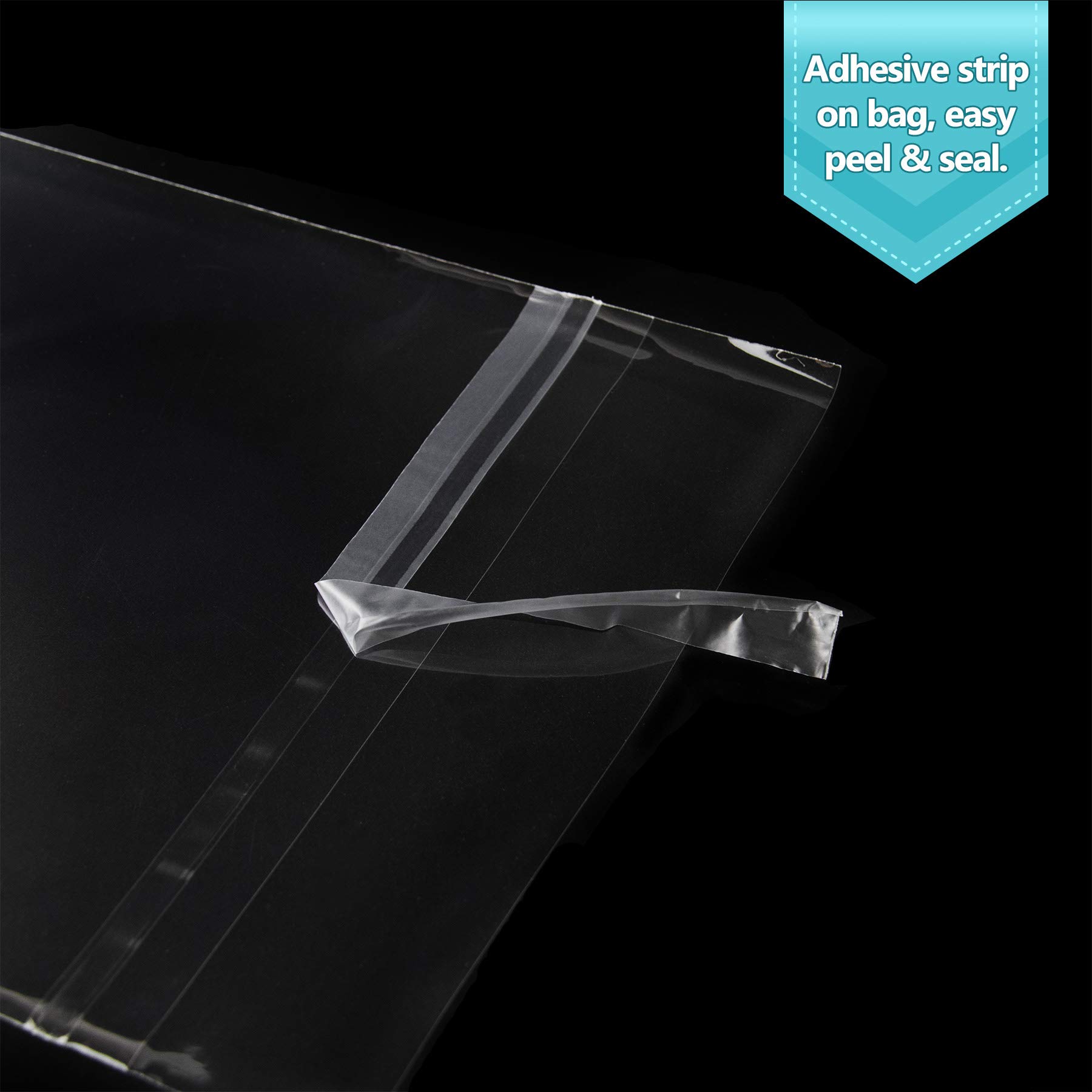 Golden State Art, 100 Pack Clear Bags for Mats, Pictures, Acid-Free, 4-3/4" x 6-1/2"