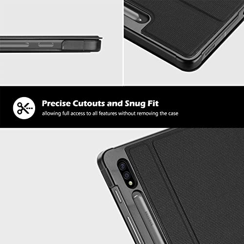 ProCase for Galaxy Tab S8 /Tab S7 Case 11 inch with S Pen Holder, Slim Stand Protective Folio Smart Cover for Galaxy Tablet (SM-X700/X706/T870/T875/T878) 2022/2020 Release -Black
