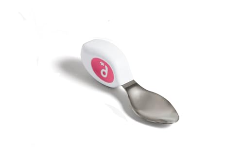 doddl Toddler Utensils, Ergonomic Fork Spoon and Knife Set for Self Feeding, Stainless Steel Silverware for 1-3 Year Olds, BPA Free, Dishwasher Safe (Magenta)