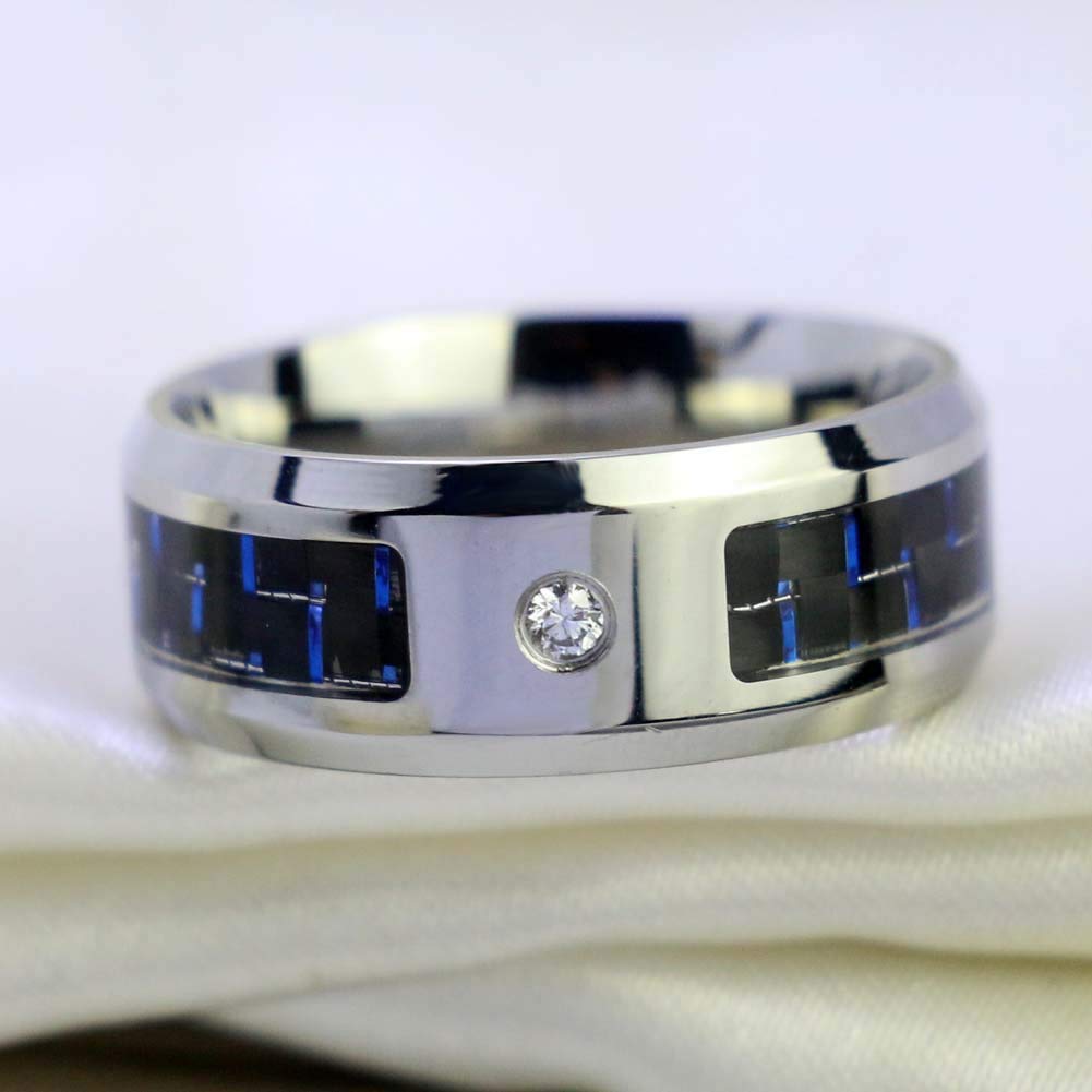 3pc TWO RINGS His Hers Wedding Ring Sets Couples Rings Women's White Gold Plated Heart CZ Wedding Engagement Ring Bridal Sets Men's Stainless Steel Wedding Band