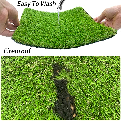 6+1 Pack Chicken Nesting Box Pads with Vegetable Skewer String Feeder, Washable Nesting Pads for Chicken Coop, Artificial Grass Rug Carpet Synthetic Turf Mat - 12"x12"x0.78"