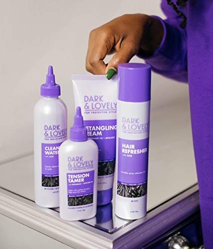 SOFT SHEEN/CARSON INC Dark and Lovely for Protective Style Cleansing Water and Cream Detangler Kit Shampoo with Aloe and Conditioner with Avocado and Peppermint 2 Count