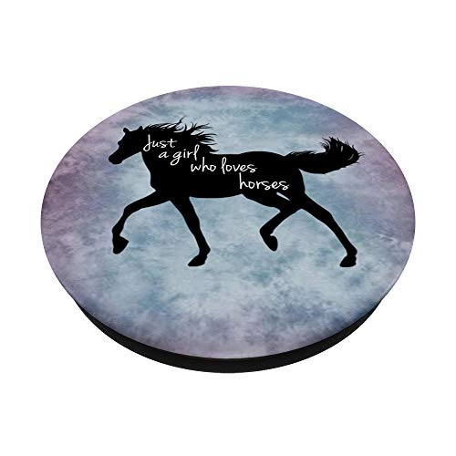 Horse Lover Gift - Just a Girl Who Loves Horses PopSockets PopGrip: Swappable Grip for Phones & Tablets