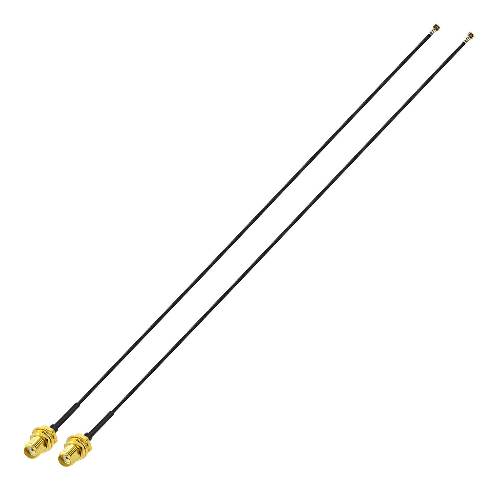 Superbat U.fl/IPEX MHF4 Cable Mini PCI to SMA Bulkhead Coaxial Cable 12inch for M.2 NGFF Interface Wireless Routers Mini PCIe Cards Network Extension Pigtail PCI WiFi Repeater 2-Pack