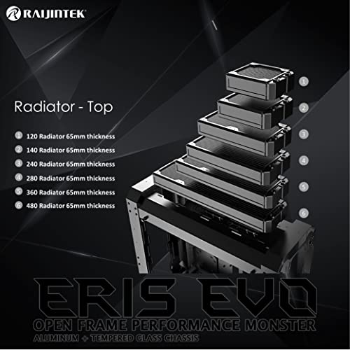 RAIJINTEK ERIS EVO, EEB/EATX case with Tempered Glass Side Panel, Maximum CPU Cooler Height up to 170 mm, Supports up to 5×2.5" HDD or 5×2.5" HDD/SSD