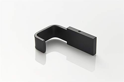 Flybath Coat Hook Brass Robe Towel Hooks Contemporary Style Matte Black Finish Wall Mounted - 2 Pack