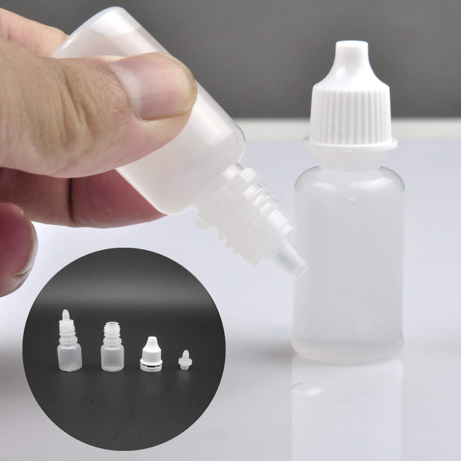 TRENDBOX 10 Pack 10ml Plastic Empty Eye Liquid Dropper Bottles